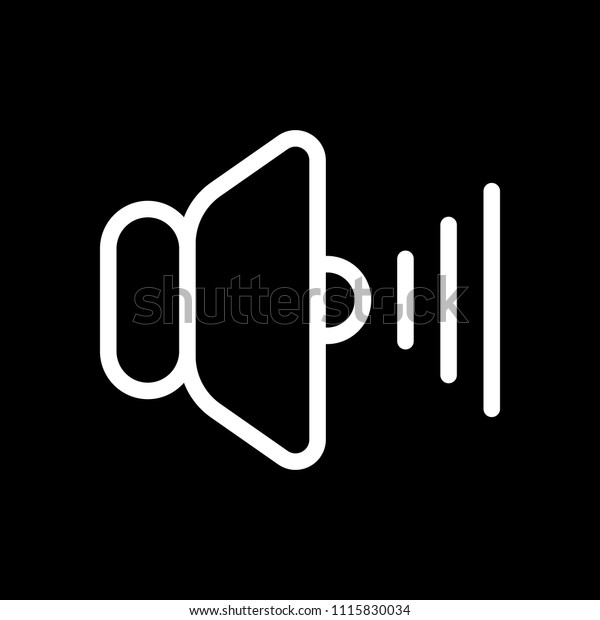Volume Max Icon White Icon On Stock Vector (Royalty Free) 1115830034 ...