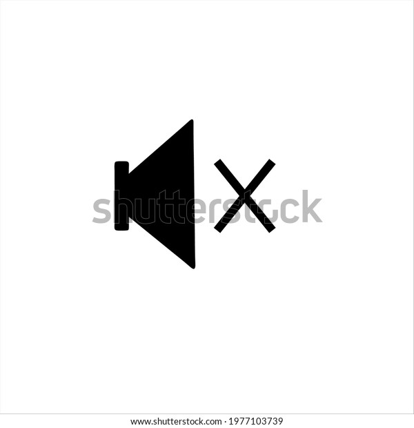 Volume Mute Button Symbol Icon Stock Vector (Royalty Free) 1977103739 ...