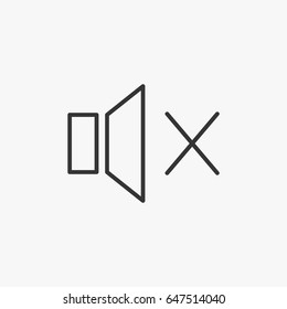 Volume Off Icon Illustration Isolated Vector Stock Vector (Royalty Free ...