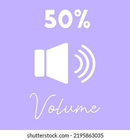 Volume Percentage Sign Vector Isolated Sound Stock Vector (Royalty Free ...