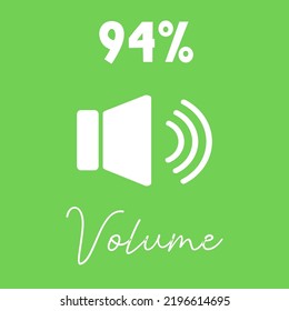 Volume Percentage Sign Vector Isolated Sound Stock Vector (Royalty Free ...