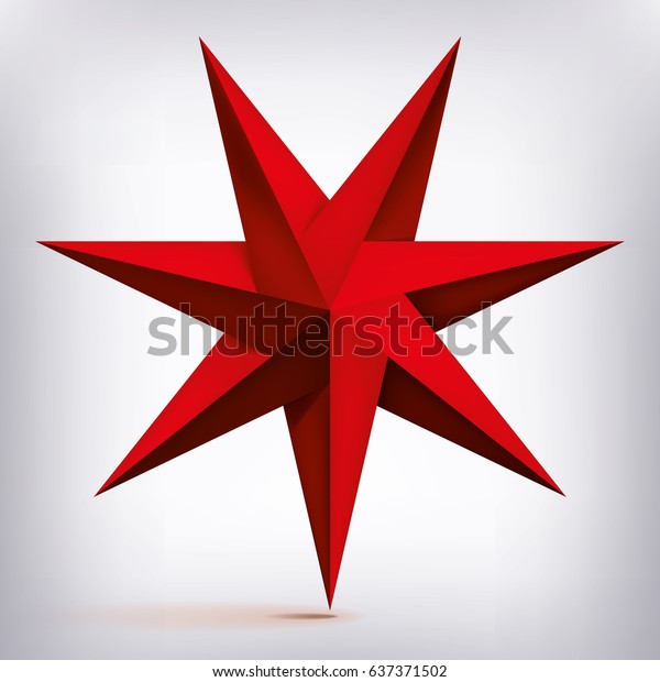 Volume Sevenpointed Twisted Star 3d Object Stock Vector (Royalty Free ...