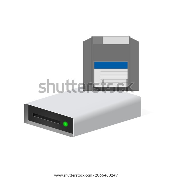 Volumetric Floppy Disk Disk Drive Personal Stock Vector (Royalty Free ...