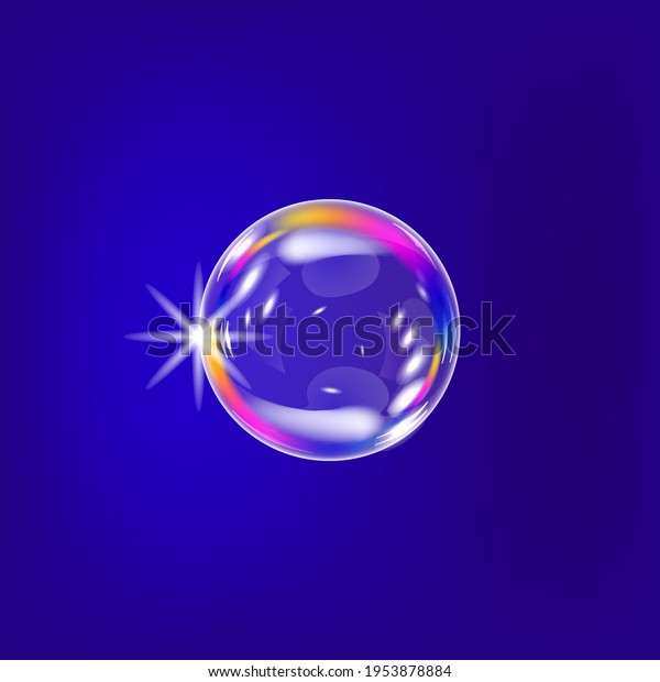 Volumetric Image Soap Bubble Sign Shiny Stock Vector (Royalty Free ...