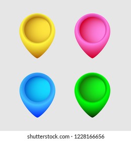 Volumetric Labels Navigation Stock Vector (Royalty Free) 1228166656 ...