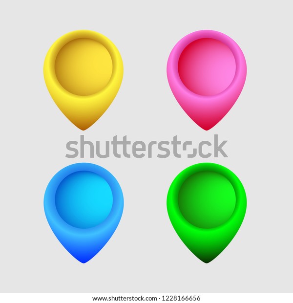 Volumetric Labels Navigation Stock Vector (Royalty Free) 1228166656 ...