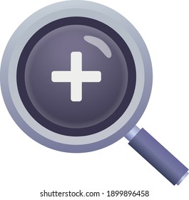 Volumetric Magnifier Plus Sign Stock Vector (Royalty Free) 1899896458 ...