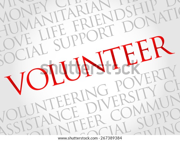 Volunteer Word Cloud Concept Stock Vector (Royalty Free) 267389384