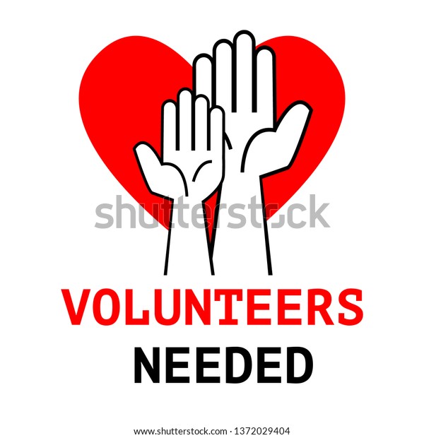 Volunteering Icon Concept Circle Shaped Red Stock Vector (Royalty Free ...