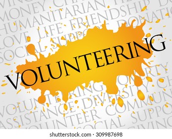 Volunteering Word Cloud Concept Stock Vector (Royalty Free) 309987698 ...