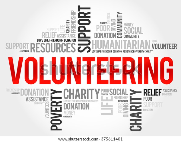 Volunteering Word Cloud Concept Stock Vector (Royalty Free) 375611401 ...