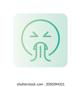Vomiting Gradient Icon Isolated On White Stock Vector (Royalty Free) 2050394321 | Shutterstock