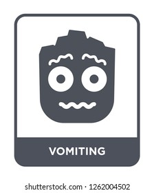 Vomiting Icon Vector On White Background Stock Vector (Royalty Free ...