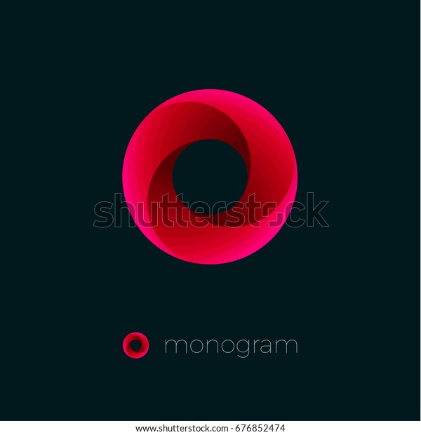 Vortex Logo Red Letter Emblem O Stock Vector (Royalty Free) 676852474 ...