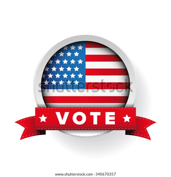 Vote Ribbon Usa Flag Vector Stock Vector (Royalty Free) 340670357 ...