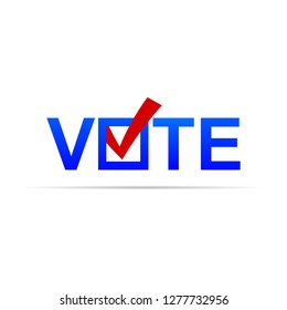 Vote Sign Check Mark Stock Vector (Royalty Free) 1277732956 | Shutterstock