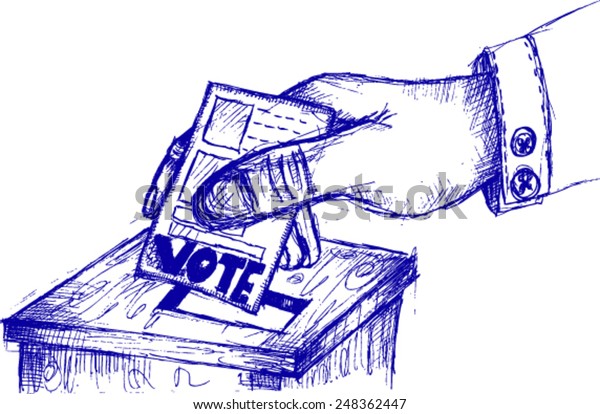 Vote Sketch Stock Vector (Royalty Free) 248362447 | Shutterstock