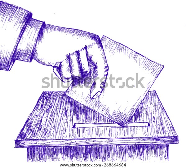 Vote Sketch Stock Vector (Royalty Free) 268664684 | Shutterstock