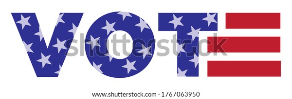 Vote Stylized Text Bumper Sticker Design Stock Vector (Royalty Free ...