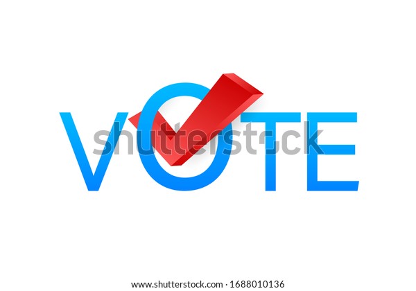 Vote Symbols Check Mark Icon Vote Stock Vector (Royalty Free) 1688010136