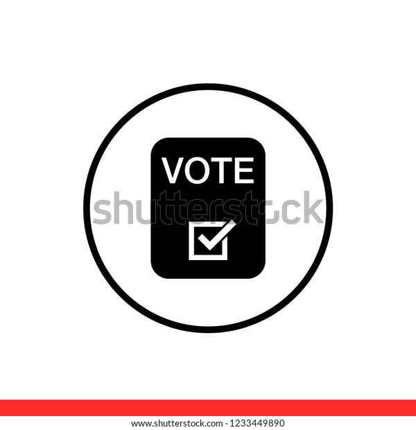 Vote Vector Icon Referendum Symbol Simple Stock Vector (Royalty Free ...
