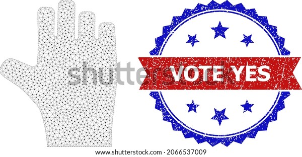 Vote Yes Unclean Seal Voting Hand Stock Vector (Royalty Free ...