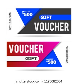 Voucher Gift Shop Offer Vector Template Stock Vector (Royalty Free ...