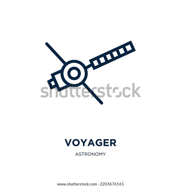 Voyager Icon Astronomy Collection Thin Linear Stock Vector (Royalty ...