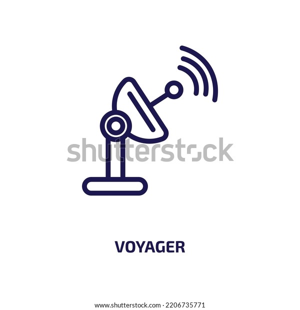 Voyager Icon Astronomy Collection Thin Linear Stock Vector (Royalty ...