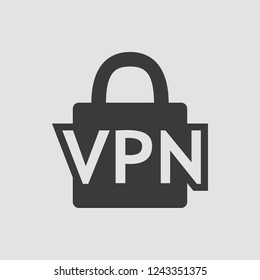 Vpn Icon Isolated Flat Style Vector Stock Vector (Royalty Free ...