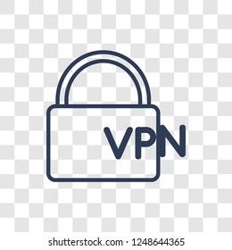 Vpn Icon Trendy Linear Vpn Logo Stock Vector (Royalty Free) 1248644365 ...