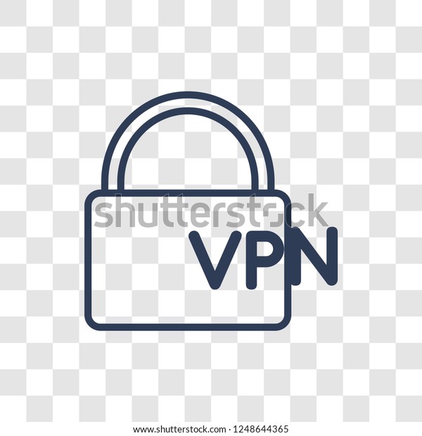 Vpn Icon Trendy Linear Vpn Logo Stock Vector (Royalty Free) 1248644365