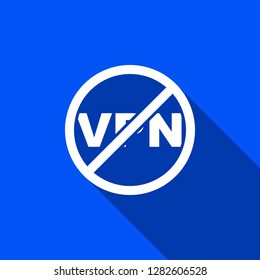 Vpn Prohibited Icon Shadow Sign Design Stock Vector (Royalty Free ...