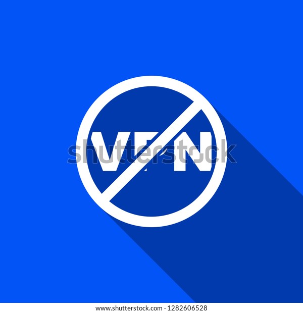 Vpn Prohibited Icon Shadow Sign Design Stock Vector (Royalty Free ...