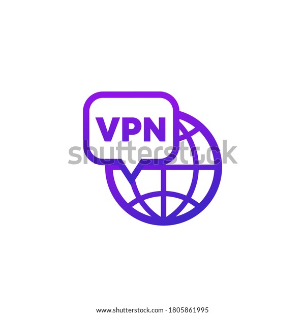 Vpn Vector Logo On White Stock Vector (Royalty Free) 1805861995 ...