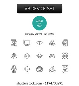 Vr Device Icons Set Line Icons Stock Vector (Royalty Free) 1194730291 ...