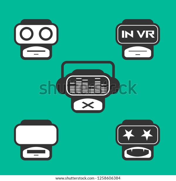 Vr Emoticon Set Virtual Reality Emoji Stock Vector (Royalty Free ...