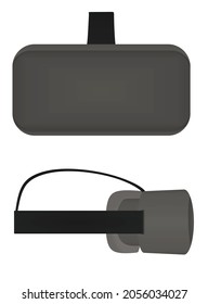 Vr Glasses Front Side View Vector Stock Vector (Royalty Free ...