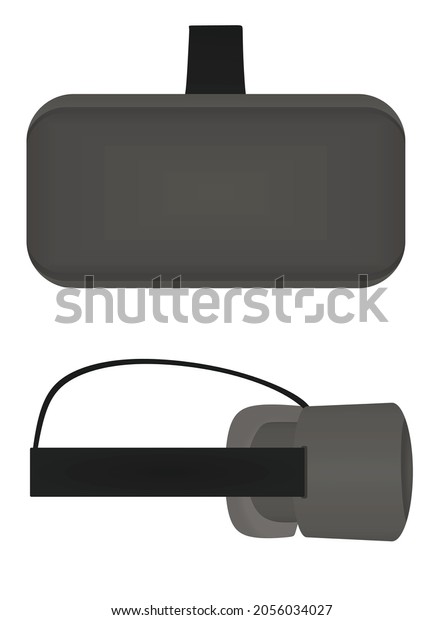 Vr Glasses Front Side View Vector Stock Vector (Royalty Free ...