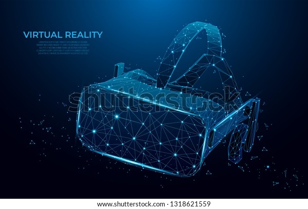 Vr Headset Holographic Projection Virtual Reality Stock Vector (Royalty ...