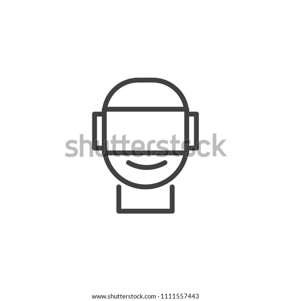 Vr Headset Outline Icon Linear Style Stock Vector (Royalty Free ...