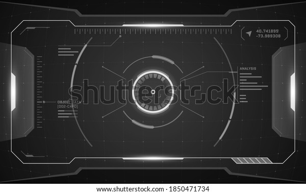 Vr Hud Digital Futuristic Interface Cyberpunk Stock Vector (Royalty ...