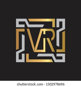 Vr Letter Logo Initial Capital Monogram Stock Vector (Royalty Free ...