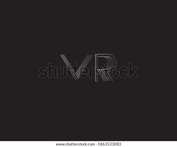 Vr Letterhead Logo Vector Black Grey Stock Vector (Royalty Free ...