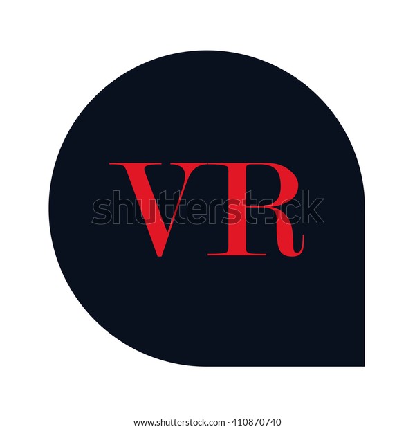 Vr Letters Red Abstract Black Background Stock Vector (Royalty Free ...