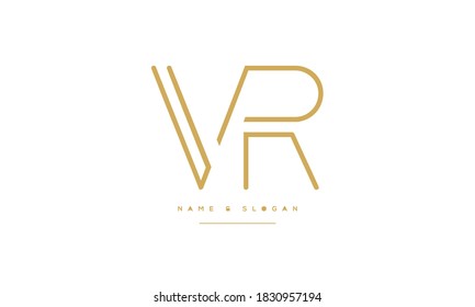 Vr Rv V R Abstract Letters Stock Vector (Royalty Free) 1830957194 ...