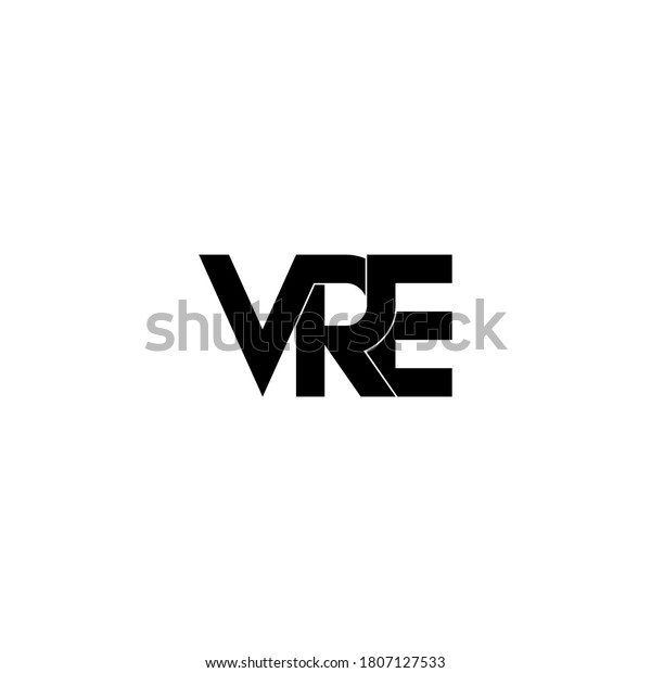 Vre Letter Original Monogram Logo Design Stock Vector (Royalty Free ...