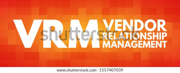 Vrm Vendor Relationship Management Acronym Business Stock Vector ...