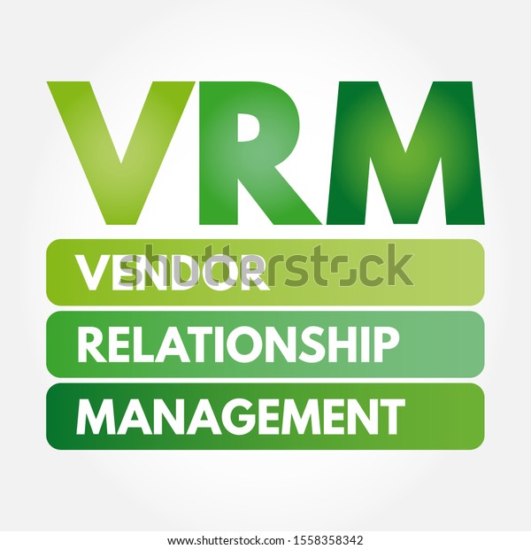 Vrm Vendor Relationship Management Acronym Business Stock Vector ...