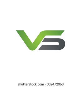 Vs Company Linked Letter Logo Green Stock Vector (Royalty Free ...